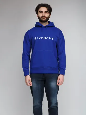 Givenchy Mens Blue Cotton Hoodie Clothing