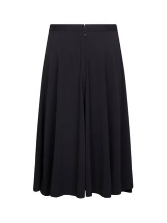 Toteme Womens Black Fluid Jersey Midi Skirt Viscose
