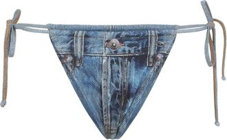 Diesel Femme, Maillots de bain, Bleu, Taille: 40 FR Denim Bikini Bottoms