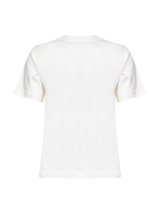 Burberry Womens T-Shirt Ekd Check Chalk White Cotton T-Shirts & Jerseys