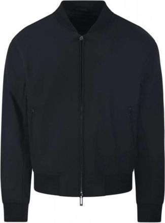 Emporio Armani Homme, Vestes, Noir, Taille: 2XL Bomber zipp&eacute; en nylon technique stretch