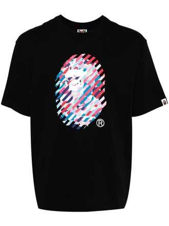 A Bathing Ape t-shirt ABC CAMO ILLUSION APE - Noir
