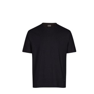 Emporio Armani T-shirt chevrons &agrave; col rond en coton
