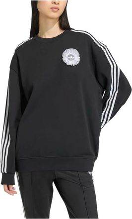 adidas Femme, Sweatshirts et sweats &agrave; capuche, Noir, Taille: 36 FR Lace Branding Crew SweaT-shirt