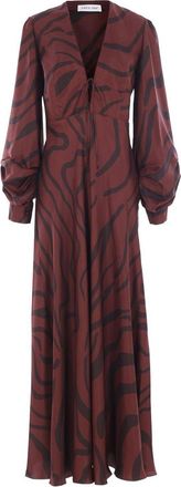 Raquel Diniz Knielanges Kleid - Dunkelrot