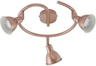 Briloner Briloner Leuchten LED Deckenleuchte, 3 dreh- & schwenkbare LED-Spots, Retro / Rondell Strahler, Decken-Lampe, Kupfer, GU10, je 3 W, 28 x 28 x 17 cm