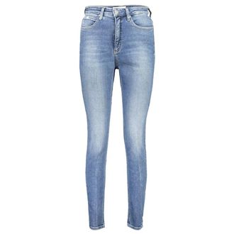 Calvin Klein Femme, Jeans, Bleu, Taille: W26 L30 Jean Skinny Bleu en Coton avec Effet Lav&eacute;