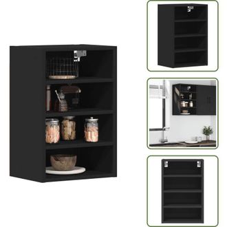 vidaXL vidaXL Armoire suspendue noir 40x29,5x60 cm bois ding&eacute;nierie