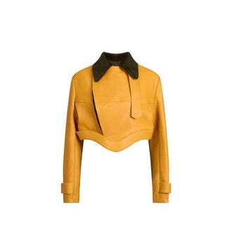 Jean Paul Gaultier Veste cropped en cuir
