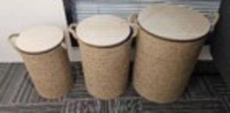 Atmosphera Truhe Bill beige D36 x H49,5cm Atmosphera cr&eacute;ateur dint&eacute;rieur