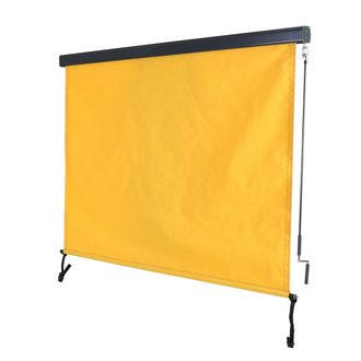 Mendler Vertikalmarkise HWC-F42, Senkrechtmarkise Sichtschutz Außenrollo Rollo, UV-Schutz 50 Stoff - 250x180cm, gelb