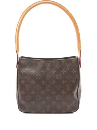 Louis Vuitton sac porté épaule Looping MM (2002) - Marron