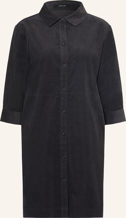 OPUS Hemdblusenkleid Wicorda Aus Cord Mit 3/4-Arm grau