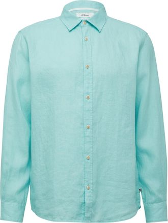 s.Oliver Regular Fit: Langarmhemd aus Leinen ozeangrün M