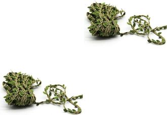 Cabilock 2stücke Künstliche Rankenblätter Handwerkliche Kunstblätter Khaki Für Und Garten-Dekoration Für Hochzeiten Partys Und Festlichkeiten