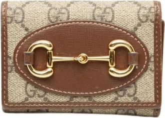 Gucci Portefeuille Trifold Pre-owned - Femme - Pre-owned - Beige - Taille: ONE Size
