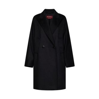 Max Mara Cappotto doppiopetto con revers classici - - Coats - Damen - Schwarzk - M