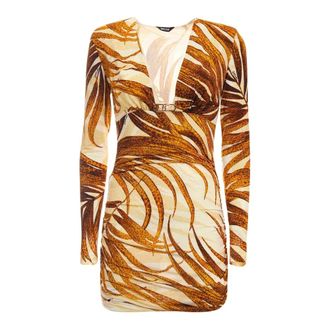Just Cavalli Femme, Robes, Multicolore, Taille: 42 FR Robe en Viscose Stretch Imprim&eacute;e