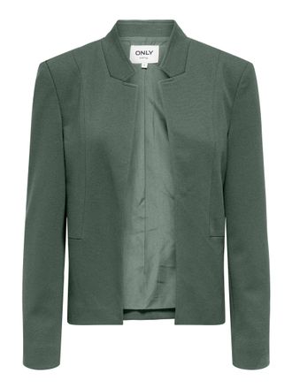 Only Kurzblazer ONLY ONLEMILLIA LIFE L/S OPEN BLAZER CC TLR, Damen, Gr. 34, laurel wreath, Web, Obermaterial: 74% Polyester, 22% Viskose, 4% Elasthan, unif