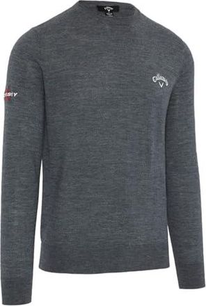 Callaway Pull thermique &agrave; col rond en laine m&eacute;rinos pour homme Entretien facile, Acier bruy&eacute;., XXL
