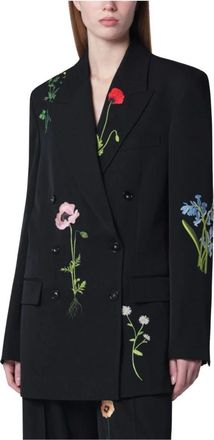 Stella McCartney Femme, Vestes, Noir, Taille: 36 FR Double-Breasted Boyfriend Blazer