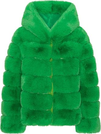 Americandreams Americandreams, Femme, Vestes, Vert, Taille: 38 FR Blake Short Faux Fur Jacket