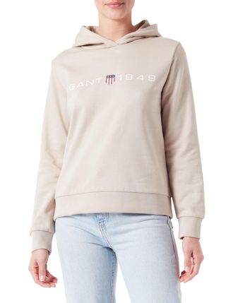 GANT Gant Damen REG Printed Graphic Hoodie Kapuzenpullover, Dry Sand, XS