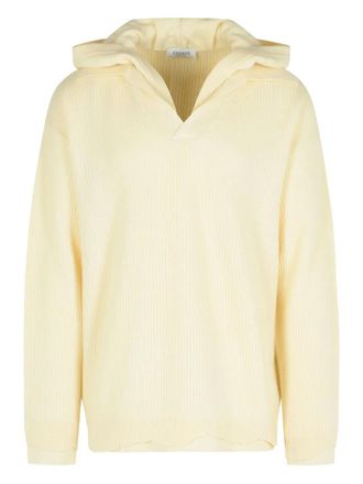 Laneus pull côtelé à capuche - Jaune