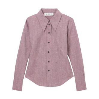 R&oacute;he Femme, Blouses et Chemises, Rose, Taille: 38 FR Hw25 Fitted Tweed Shirt