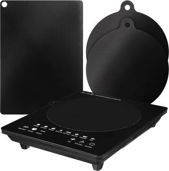 Aboofan Induktionskochfeld Schutzmatte 4Er Set 9.8X13.8 Zoll Silikon Hitzebest&auml;ndig Bis 260&deg;C rutschfest Kochfeldabdeckung Schutz Vor &Ouml;l Und Kratzern F&uuml;r K&uuml;ch