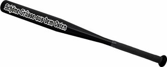 Spass Kostet Baseballschl&auml;ger Alu DDR Sch&ouml;ne Gr&uuml;sse aus dem Osten schwarz 65 cm lang 26 Zoll