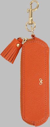 Anya Hindmarch Womens Bag Charm Dark Clementine Orange Leather Accessories