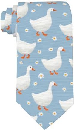 Generic Grandes Oies Blanches Cravate Homme Élégante Cravate Doux Cravatte Pour Bureau Célébrations Adultes