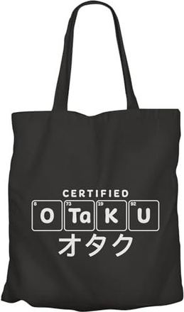 Fabulous Tote Bag Sac Shopping en Toile Noir - Certified Otaku Japon Asie Culture Manga Anime - 10 L