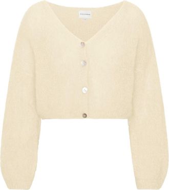 Americandreams Americandreams, Femme, Pulls, Beige, Taille: 40 FR Cornelia Cropped Cardigan