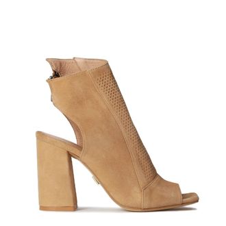 Kazar Damen hellbraune Peep-Toe-Stiefel - - Shoes - Damen - Braun - 36 EU