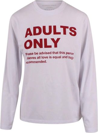 Marco Rambaldi Marco Rambaldi, Femme, Tops, Blanc, Taille: 36 FR T-shirt &agrave; manches longues Adults Only