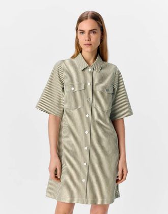 Object Jeanskleid in Cloud Dancer-Wei&szlig;