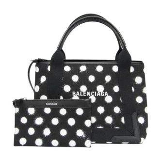 Balenciaga Pre-owned Navy Cabas S Dot Print - - Pre-owned - Damen - Schwarzk - ONE SIZE