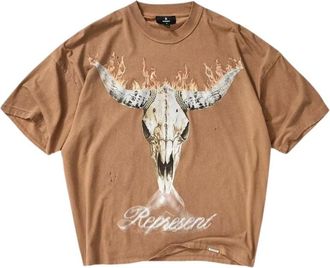 Represent Represent, Homme, Tops, Brun, Taille: XL T-Shirt British Cowboys