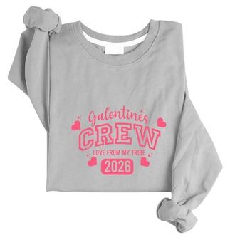 Generic Galentines Gang Sweatshirt Galentines Day Shirt Funny Saint-Valentin pour femme, gris, XXL