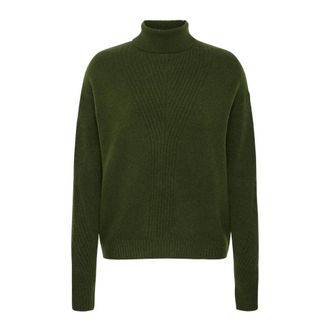 Ichi Ichi, Femme, Pulls, Vert, Taille: 36 FR Pull Vert &agrave; Col Roul&eacute;