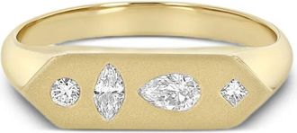 Zoë Chicco bague Mosaic en or 14ct à diamants