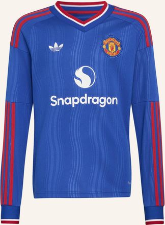 adidas Manchester United 26/27 Kids, Ausw&auml;rtstrikot, Lang&auml;rmelig blau