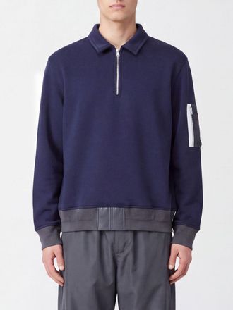 sacai Polo &agrave; manches longues en m&eacute;lange de coton avec fermeture zipp&eacute;e