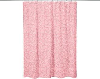 Bonamaison Le Jardin du Lin Digital Gedruckter Duschvorhang, Badewannenvorhang, Duschvorhangringe Enthalten, Größe: 140x200 cm - Entworfen und Hergestellt in der