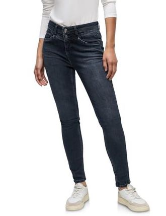 Street One 3716412 Jeans Slim Fit, Blue Black Washed, 32 W x 30 L pour Femme