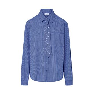Liu Jo Hemd mit Krawatte - - Blouses & Shirts - Damen - Blau - XL