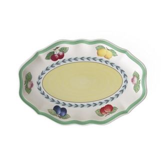 Villeroy & Boch French Garden Fleurence Plat &agrave; accompagnements, Porcelaine Premium, Blanc/Multicolore