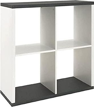 Haku Möbel étagère Optique Granit, Blanc, MDF - Dim.: L 80 cm x H 86 cm x P 30 cm, Style: Modern